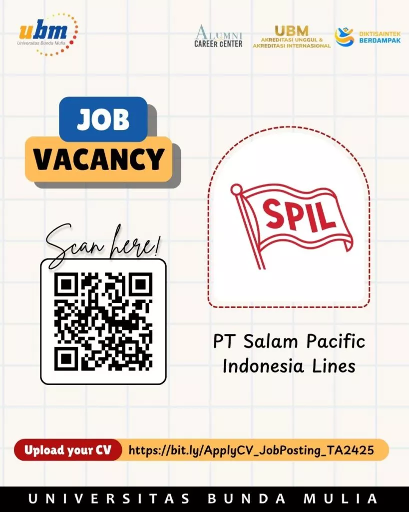 [Job Vacancy] PT Salam Pacific Indonesia Lines - ACC UBM