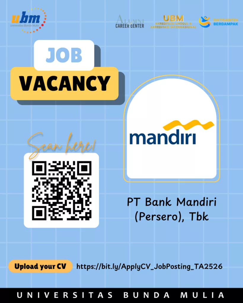 [Job Vacancy] PT Bank Mandiri (Persero), Tbk - ACC UBM