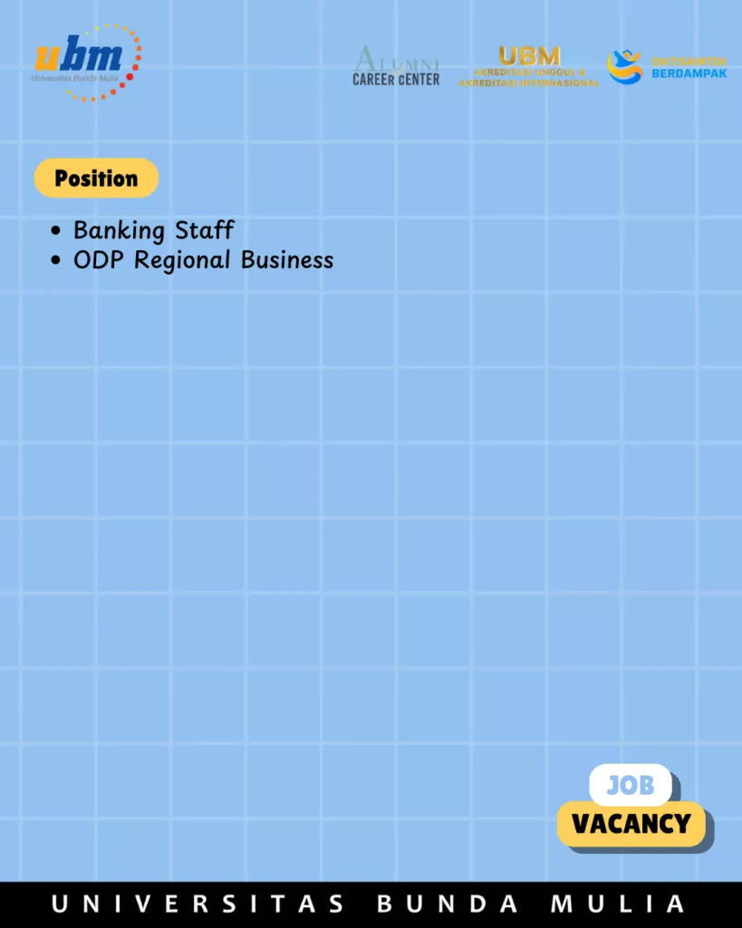 [Job Vacancy] PT Bank Mandiri (Persero), Tbk - ACC UBM